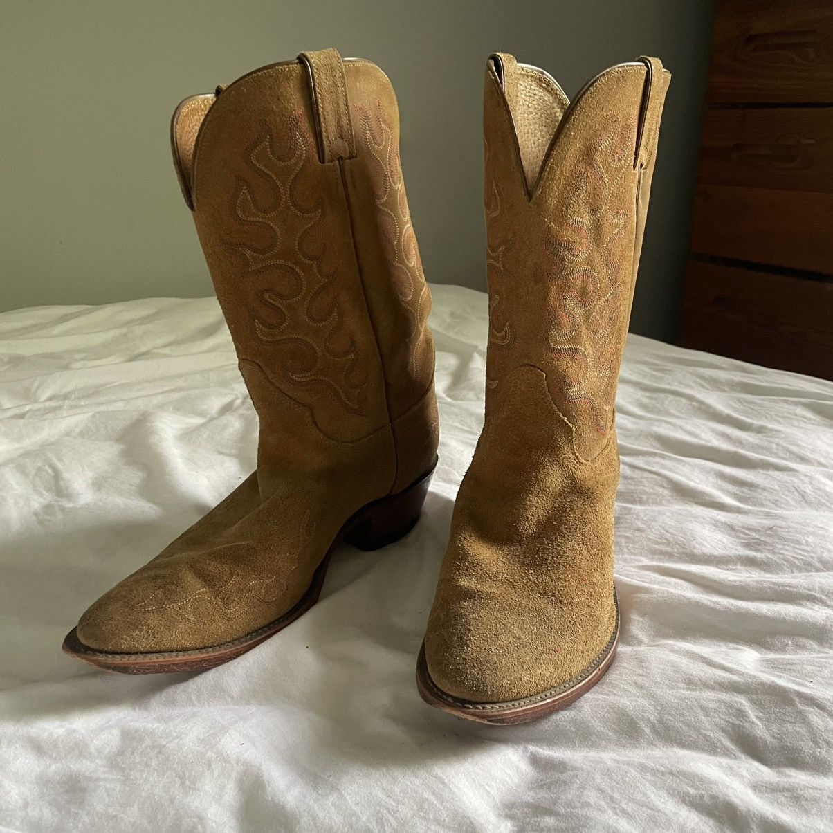 Avant Garde × Vibram × Vintage Suede cowboy boots | Grailed