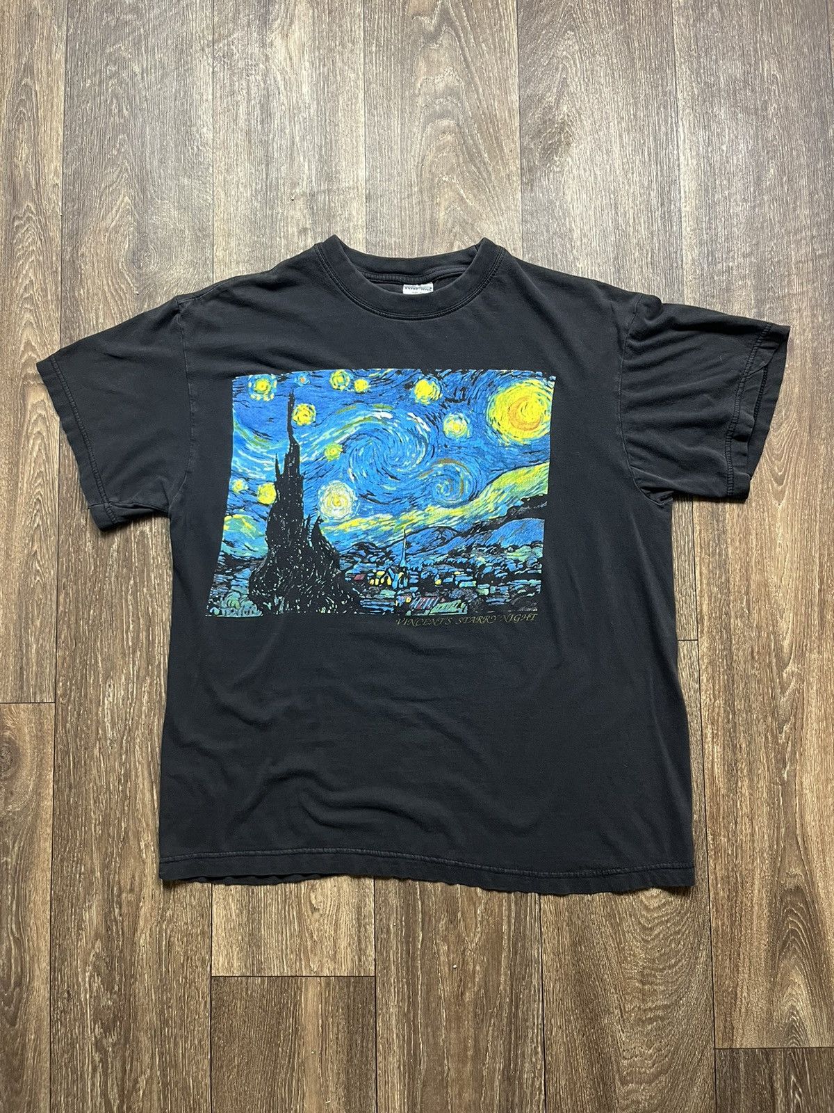 Vintage Vintage 90’s Faded Van Gogh Starry Night Tee | Grailed