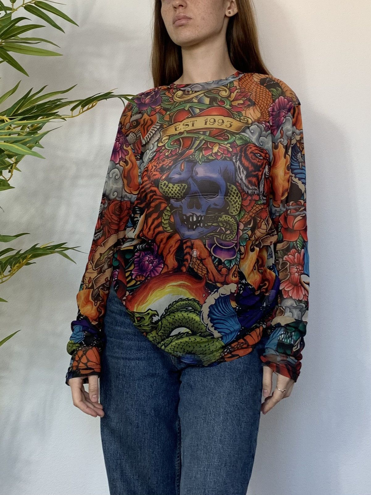 Japanese Brand × Streetwear × Vintage VINTAGE ED HARDY STYLE TATTOO ...