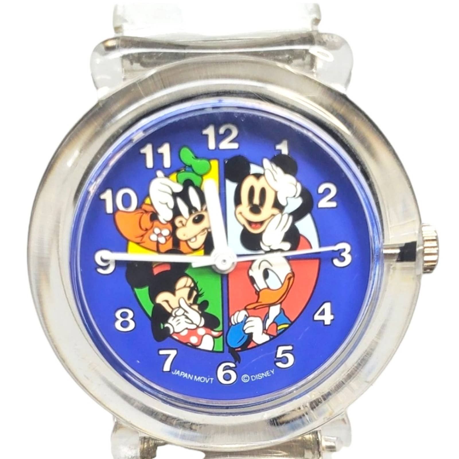 Disney Disney Mickey & Friends VTG Clear Plastic See-through Watch ...