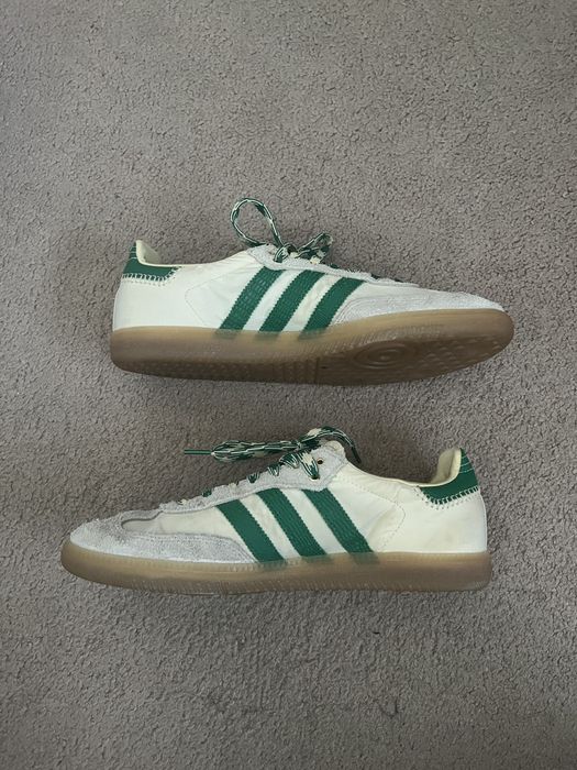 Adidas samba 'cream white/bold green' | Grailed