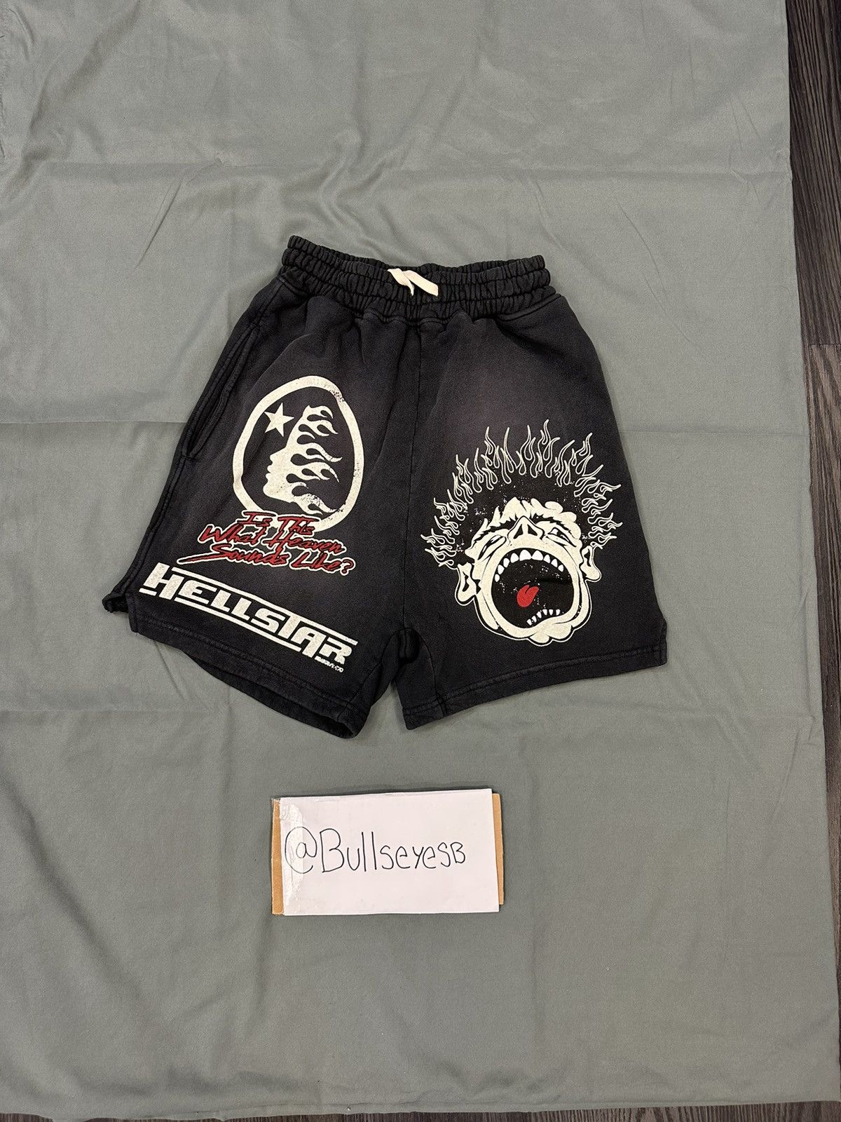HELLSTAR Hellstar Studios Noise Vintage Black Sweat Shorts | Grailed