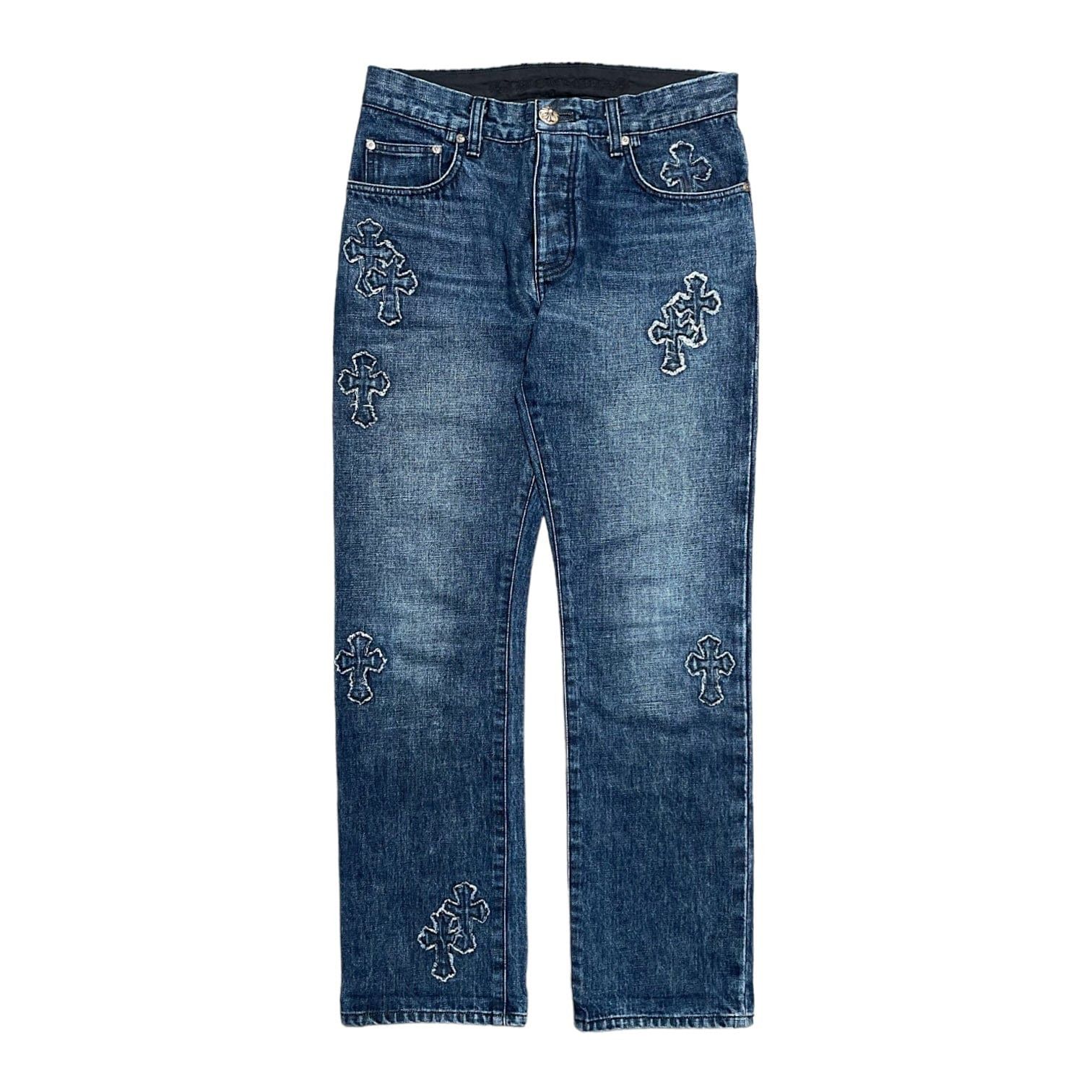 Chrome Hearts Denim Cross Patch Jeans Dark Indigo (17 Cross Patch ...