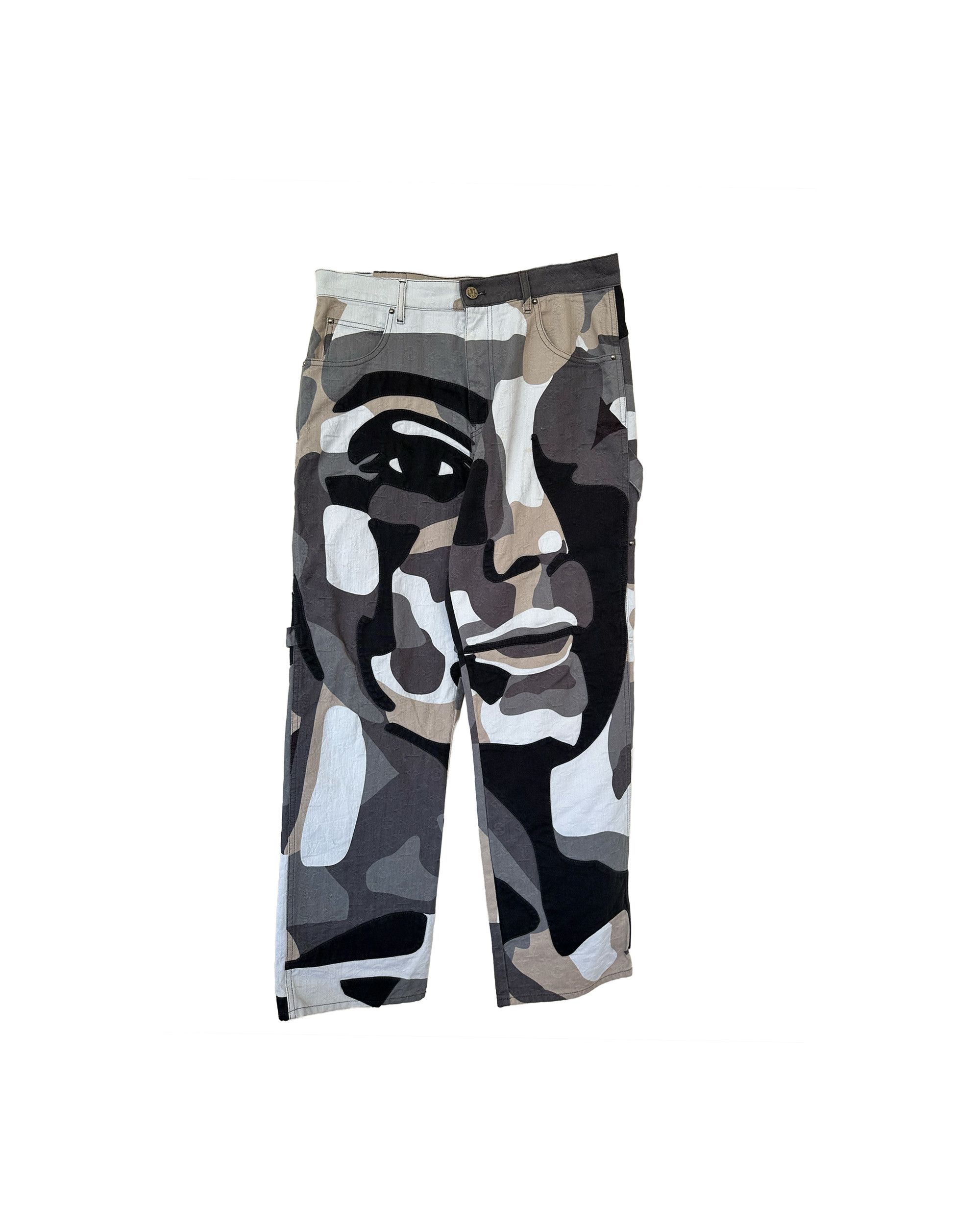 Louis Vuitton Louis Vuitton x Kid Super Patchworked Portrait Denim ...