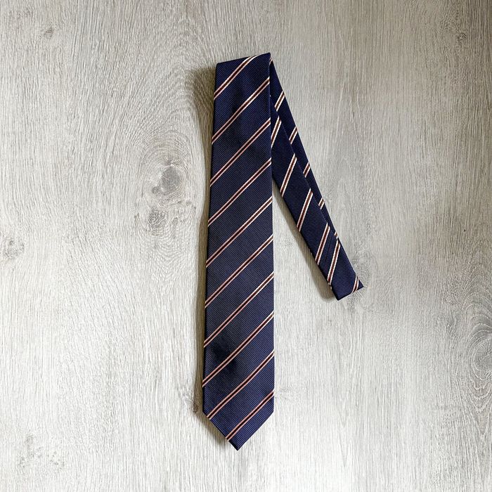 Drakes Drake's X Kingsman Eggsy Harry Navy Blue Pink Repp Tie | Grailed