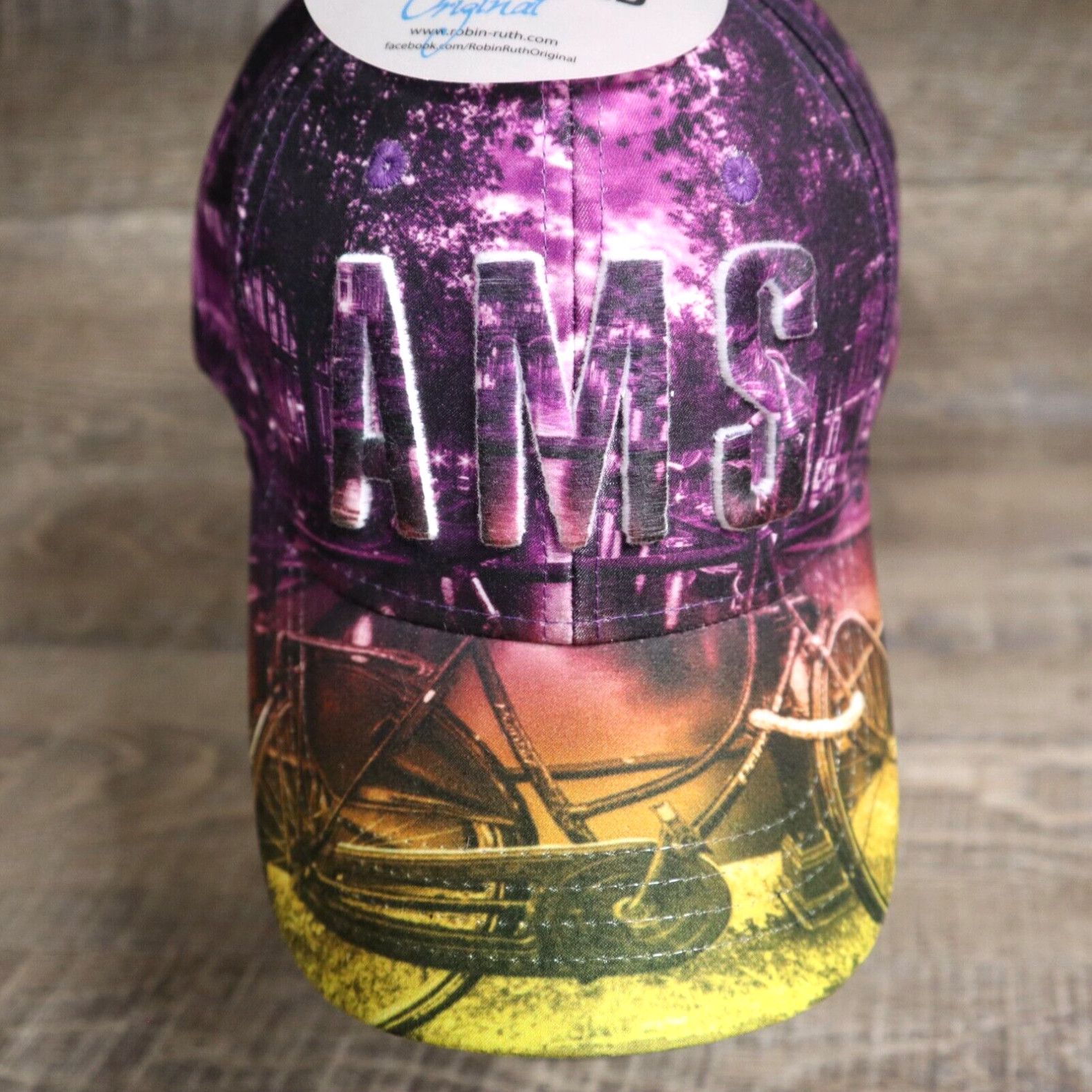 Vintage Authentic Amsterdam Bike Cycle Design Robin Ruth AMS Strapback ...