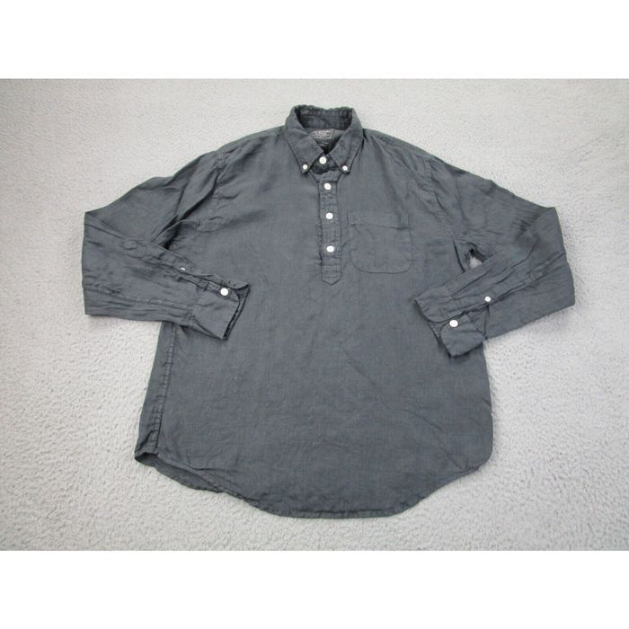 Abercrombie & Fitch Abercrombie & Fitch Shirt Mens S Gray Linen ...