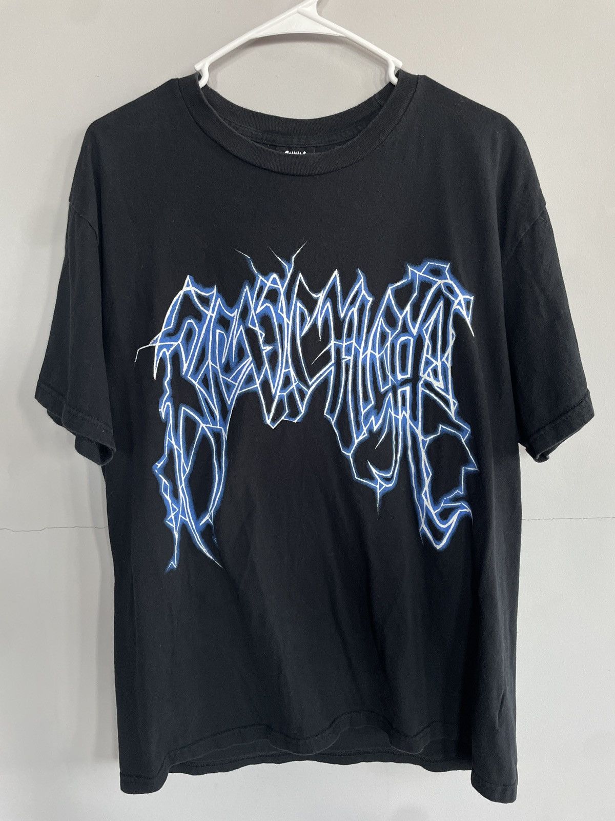 Revenge × Very Rare Revenge Lightning Logo Tee Blue Black | Grailed
