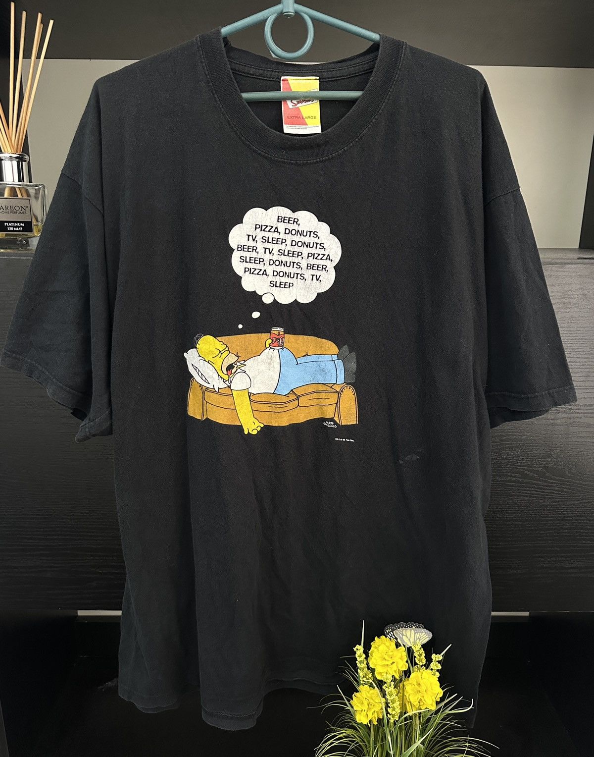 Vintage Vintage 1998 The Simpsons Lazy Homer T-Shirt Japan Style | Grailed