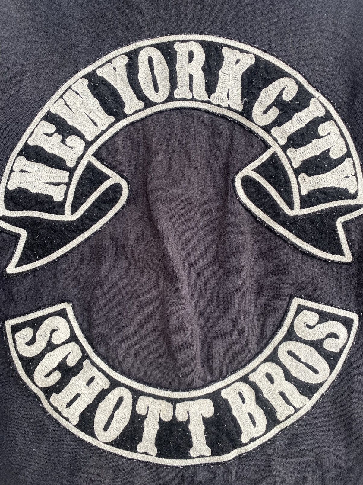 Schott × Vintage Vtg 90s Schott bros patch logo thermal cotton lined ...