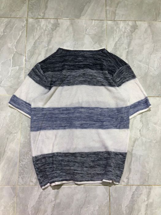 Japanese Brand Plus One Clothing Striped Knit Shirt | Grailed
