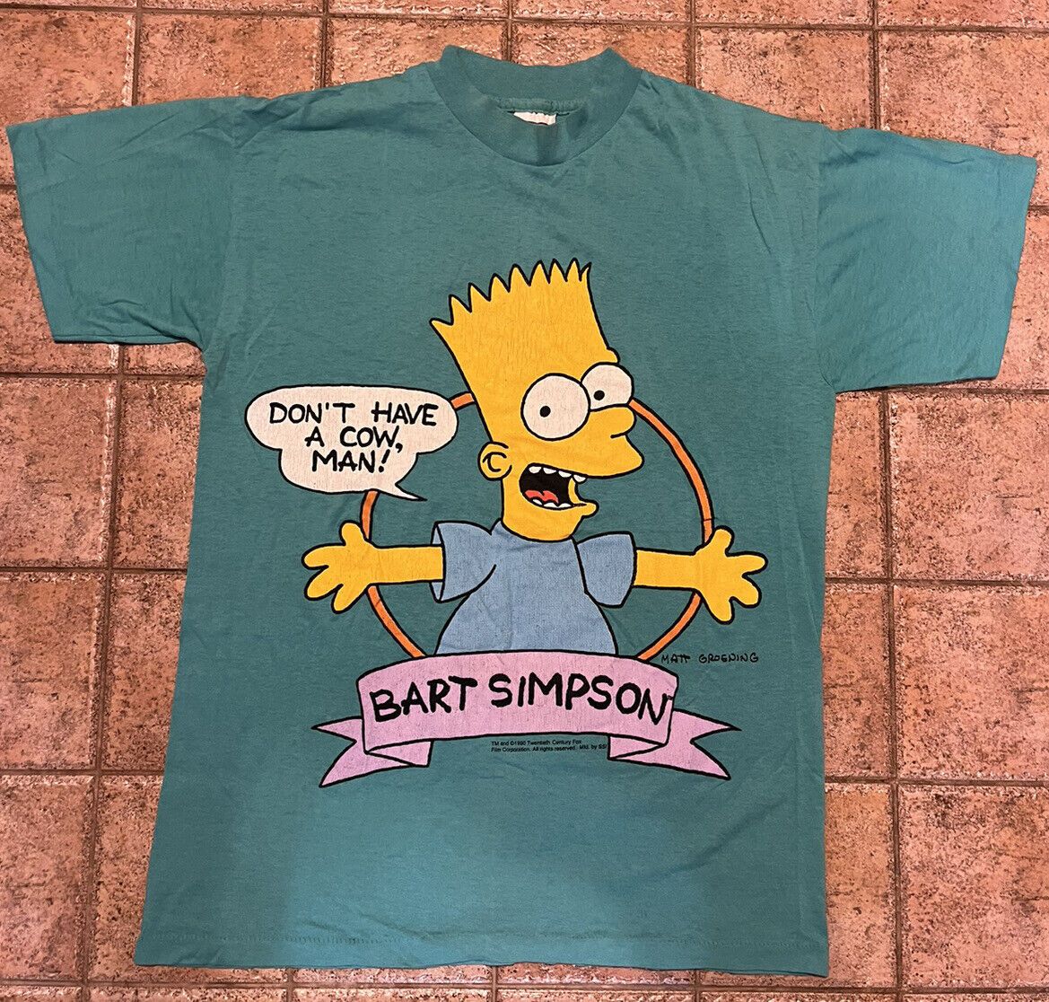 The Simpsons Vintage 1990 Bart Simpson Don't Have a Cow T-Shirt | Grailed