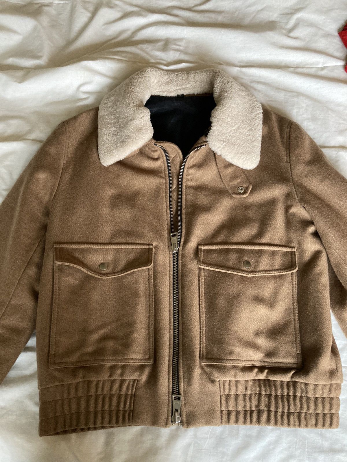 AMI AMI Paris wool shearling bomber jacket | Grailed