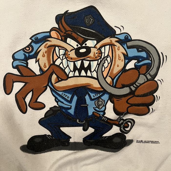 Vintage Vintage Looney tunes Taz Tas Tasmanian devil Police LTPD | Grailed