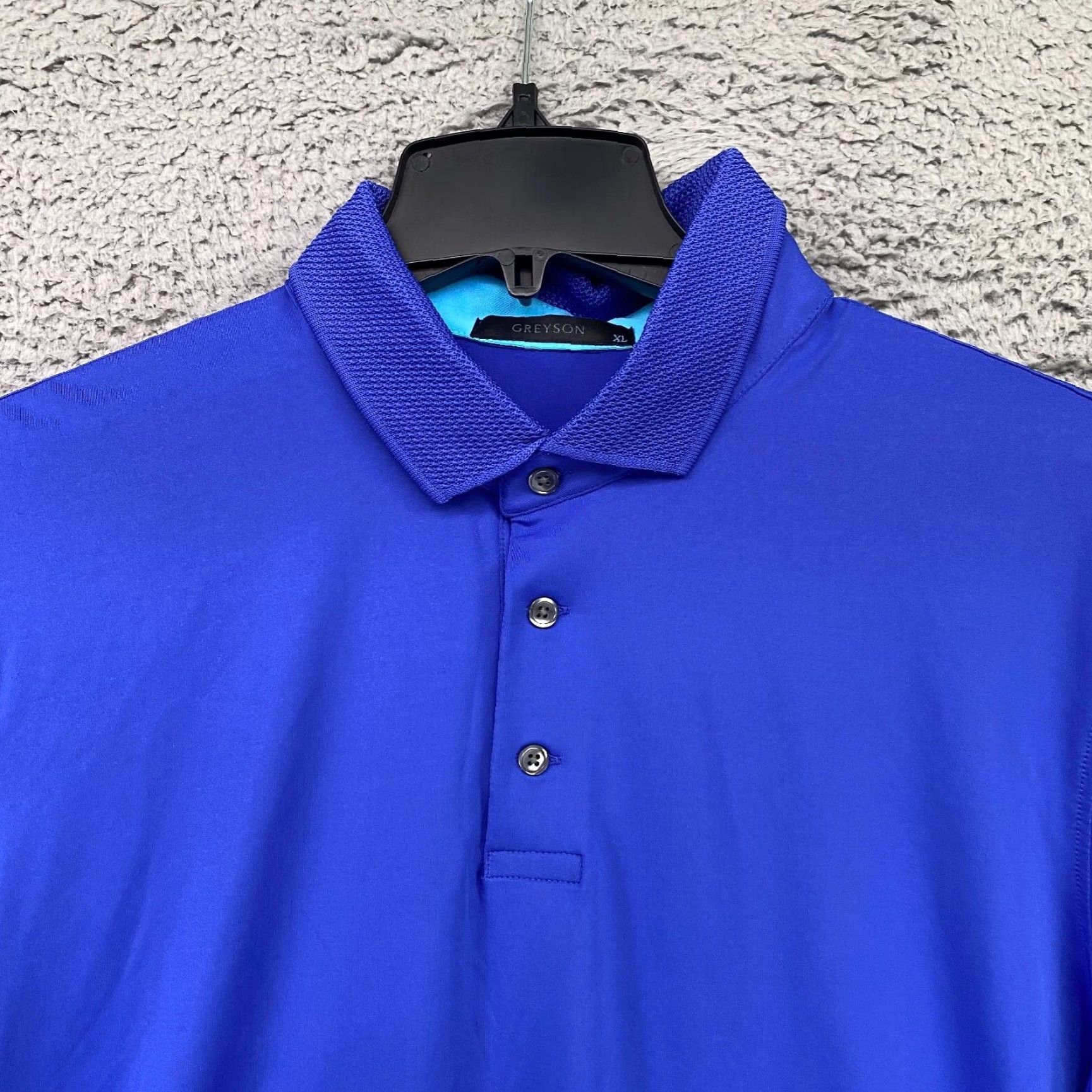 Vintage Greyson Polo Shirt Men XL Blue Golf Performance Stretch Mens ...