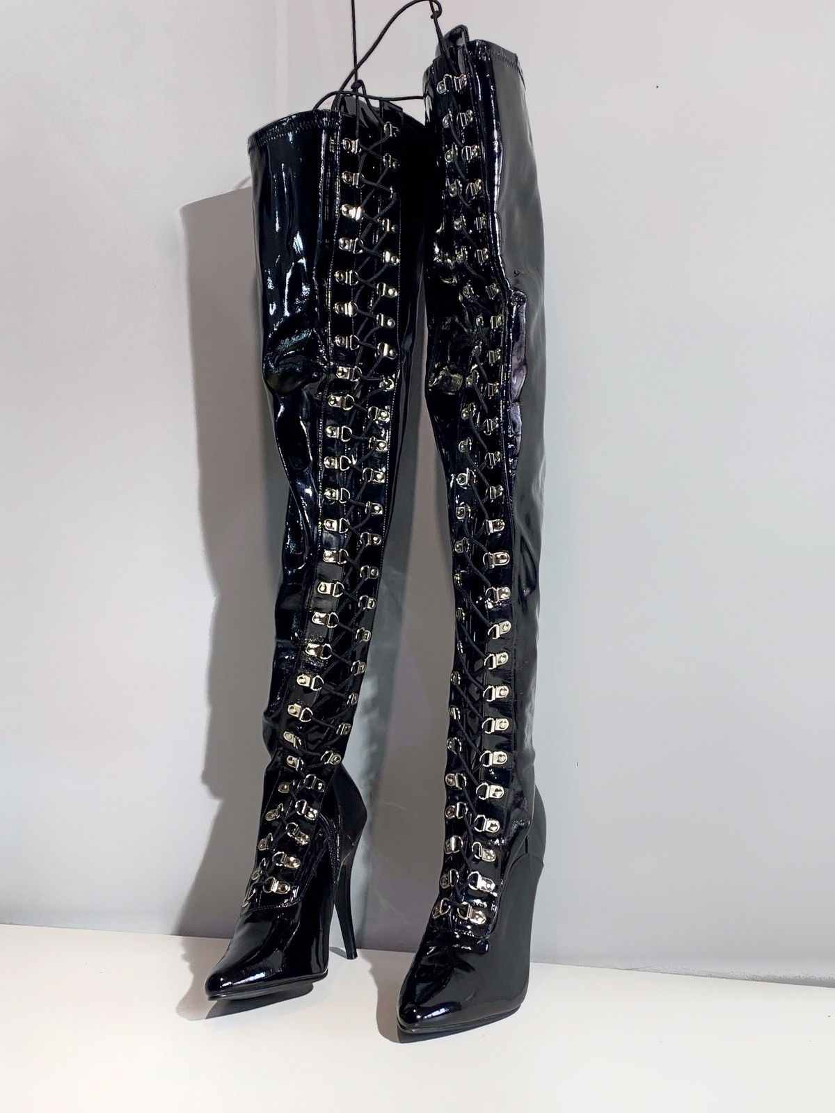 Avant Garde × Designer × Streetwear Avant Garde Black Patent Leather ...