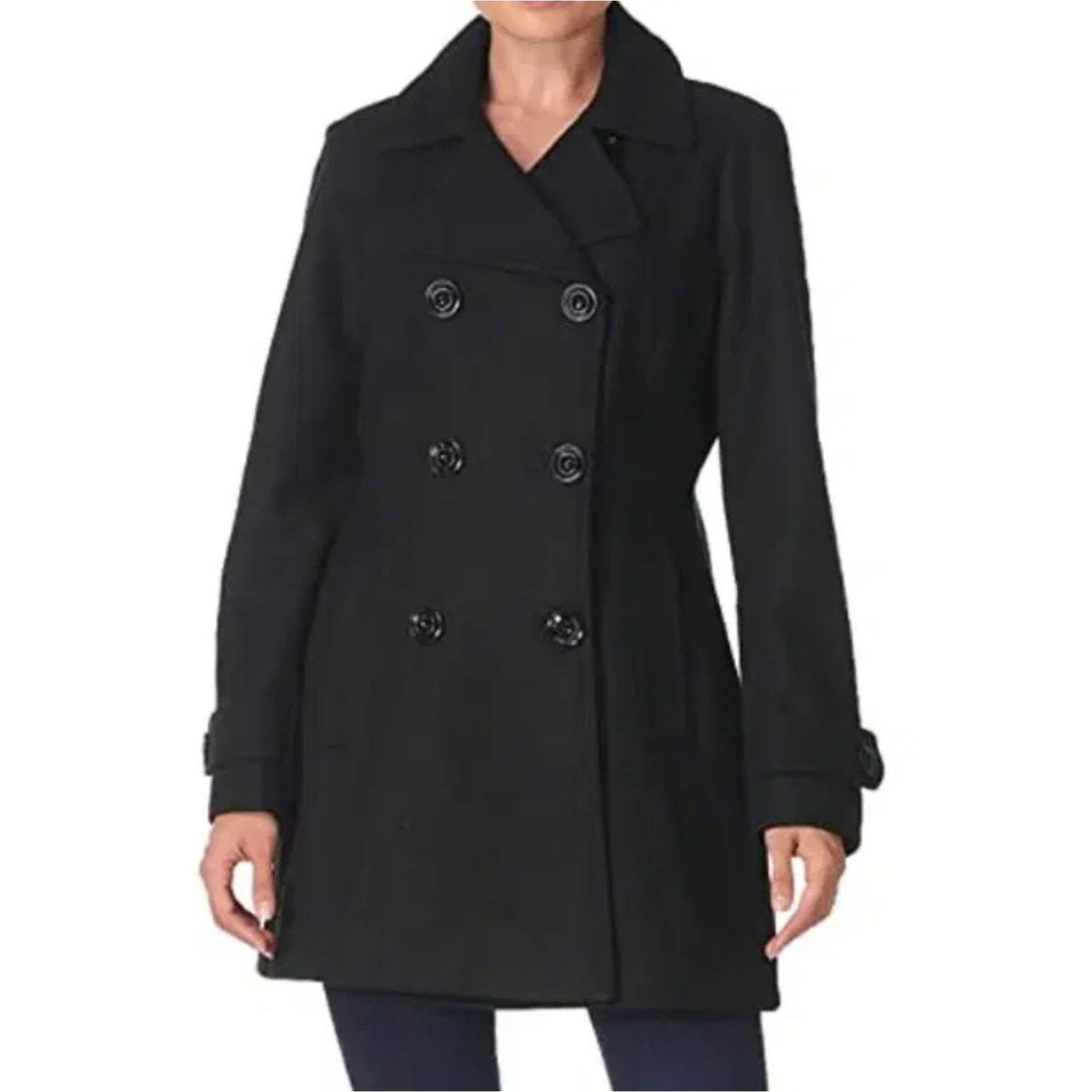 Anne Klein Ann Klein Wool Pea Coat Blazer Small Jacket | Grailed