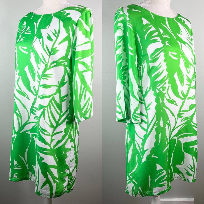 Lilly Pulitzer Lilly Pulitzer Target Palm Leaf Dress Green White Tie ...