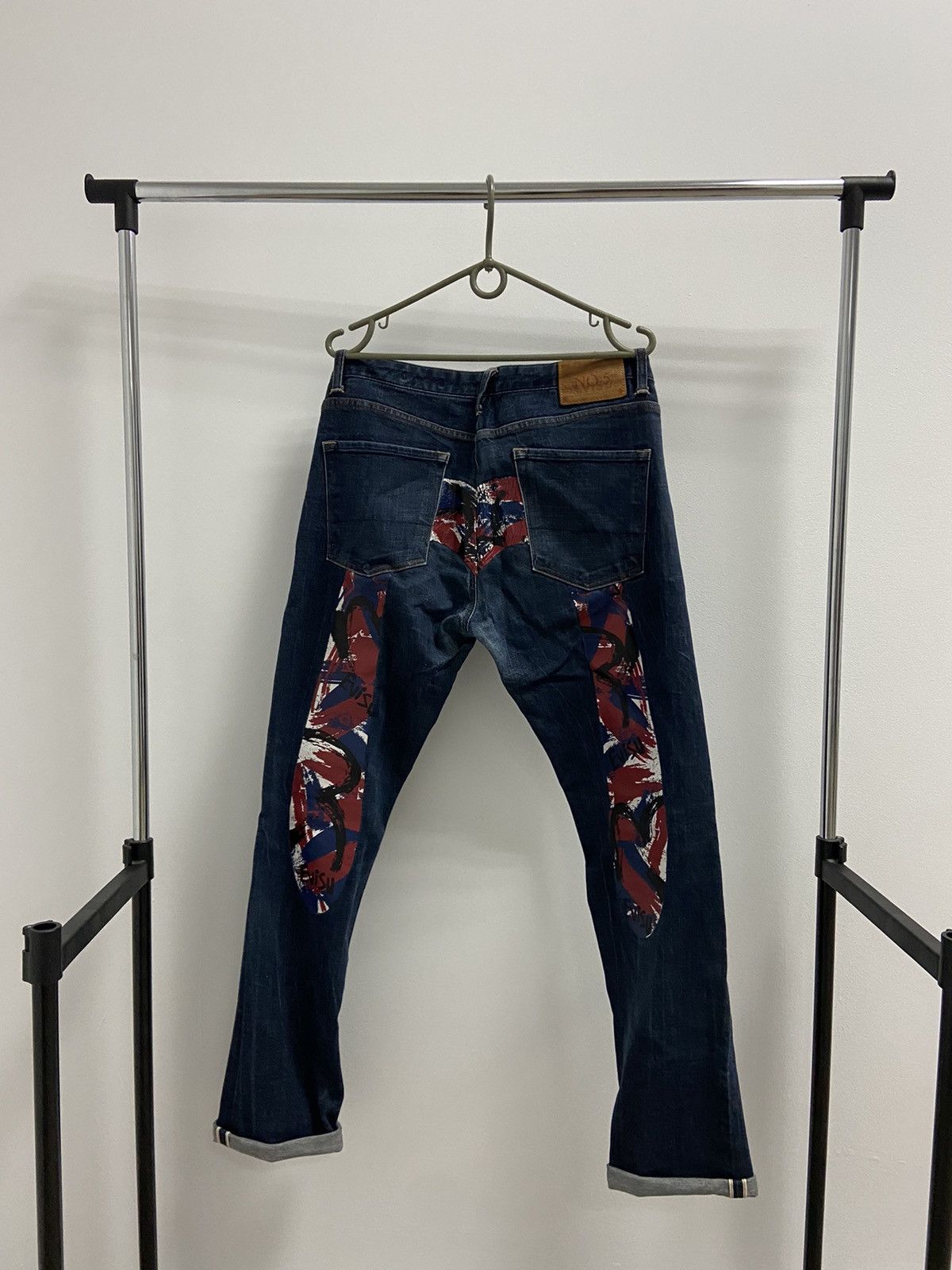 Vintage Evisu Denim Pants Vintage Selvedge Big Seagull Painted | Grailed