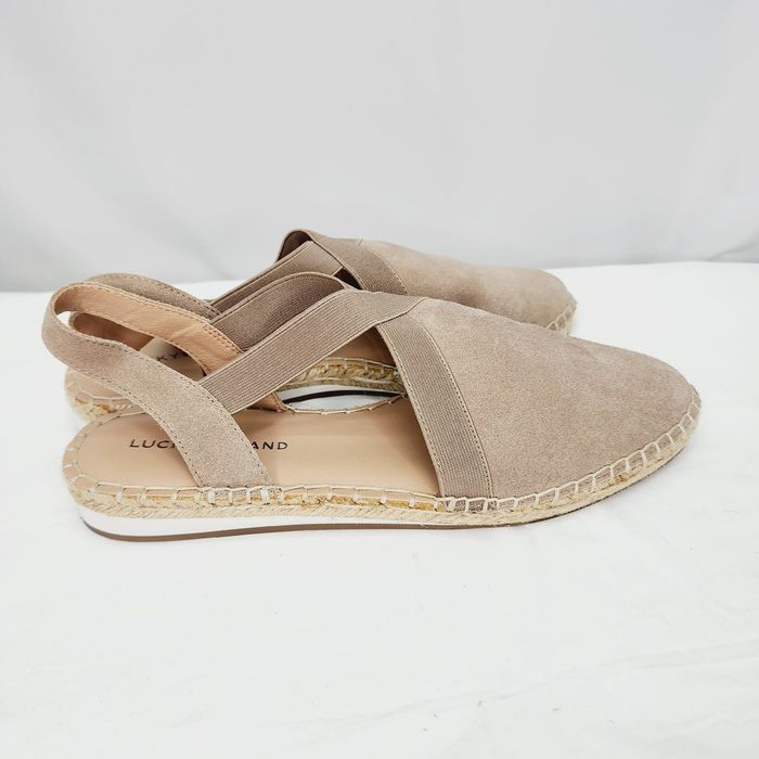 Lucky Brand Lucky Brand Rifka Tan Canvas Casual Slip On Espadrille Shoe ...