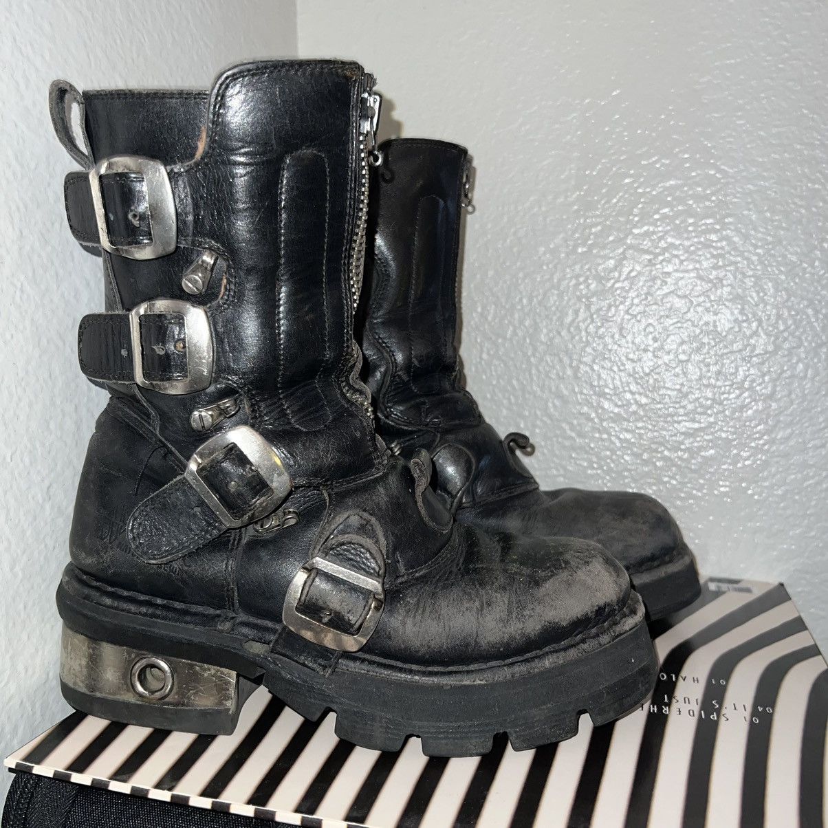 Vintage 80s Vintage New Rock Steel Heels | Grailed