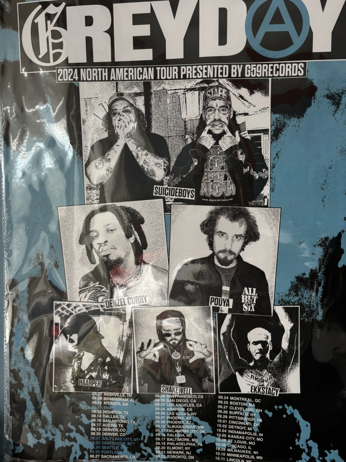 G59 Records Greyday 2024 Tour Poster | Grailed