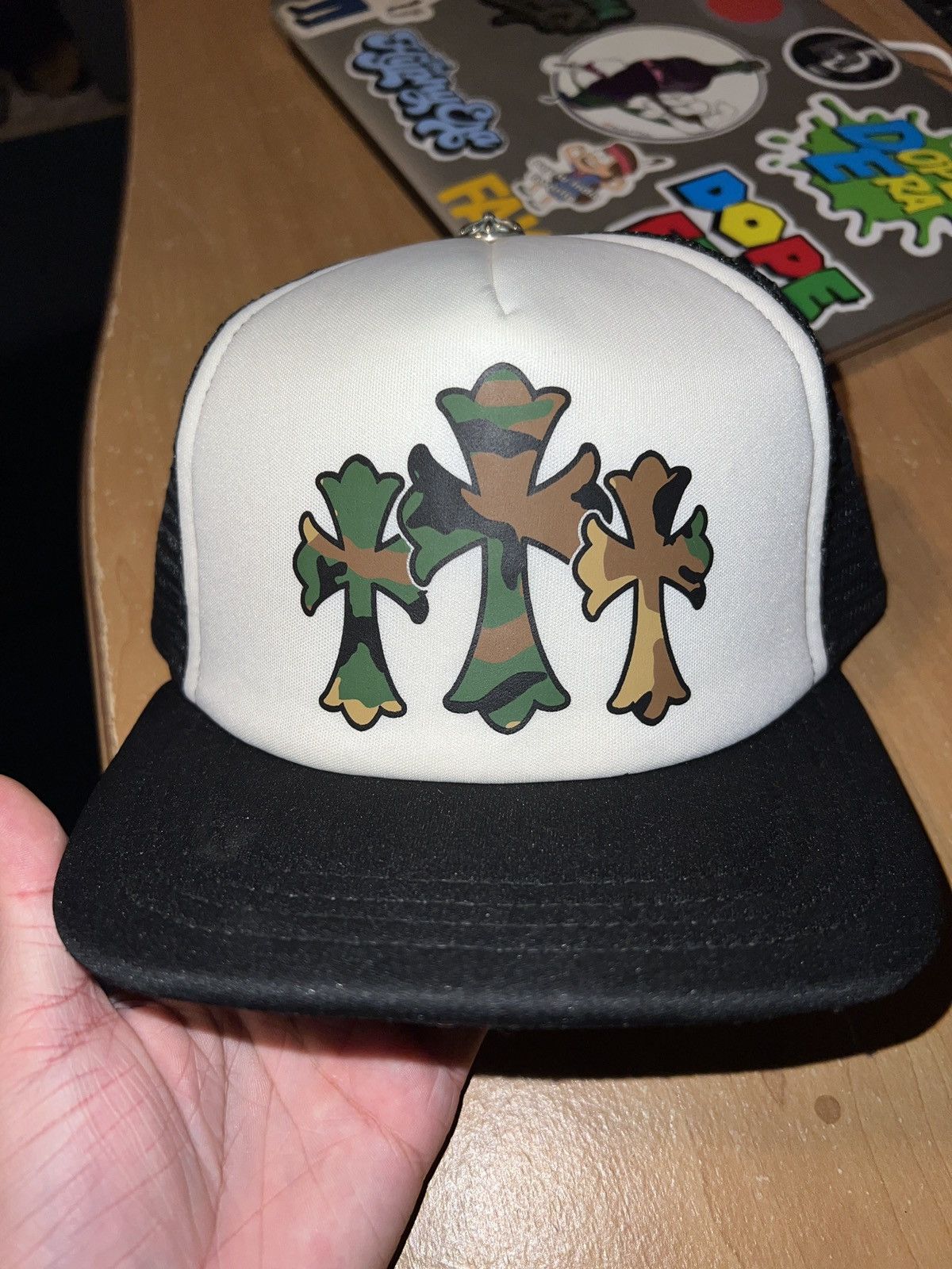 Chrome Hearts Chrome Hearts Triple Cross Camo Hat White | Grailed