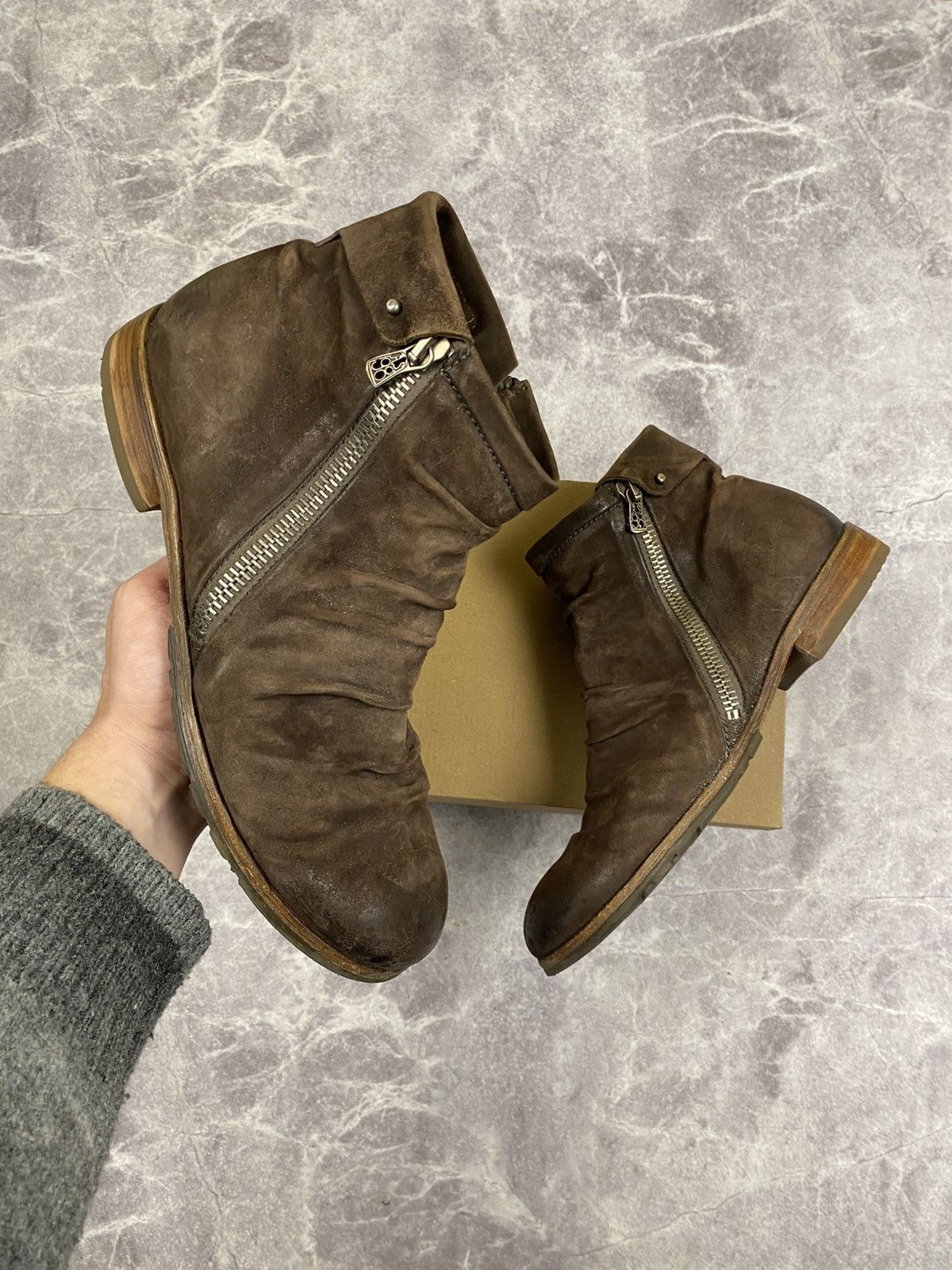 A.S.98 A.S.98 Wrinkled Brown Suede Avant-Garde CCP Style Boots 43 | Grailed