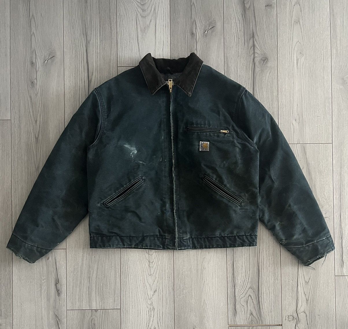 Vintage Vintage Washed Black Carhartt Detroit Jacket | Grailed