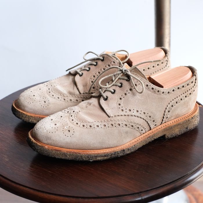 Sanders SANDERS Olly Dirty Buck Suede Wingtip Brogue Gibson | Grailed