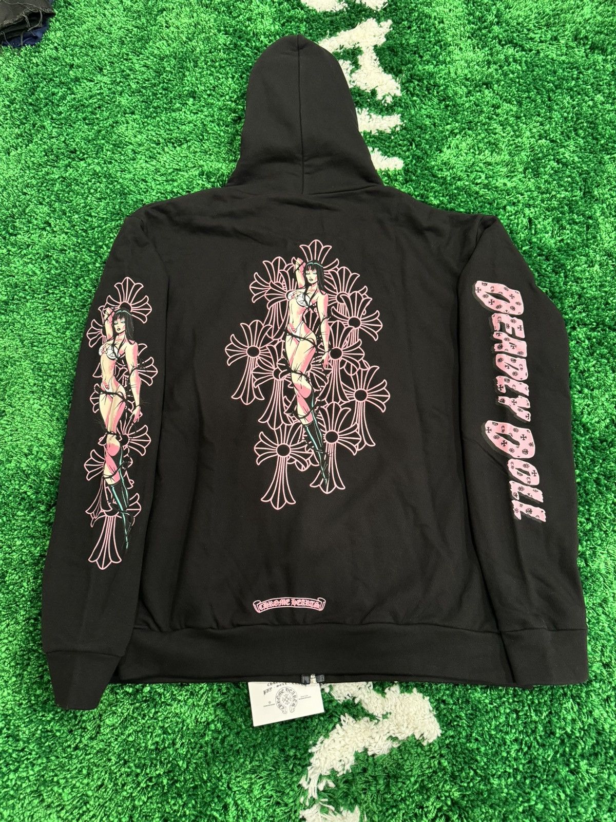 Chrome Hearts BRAND NEW Chrome Hearts Deadly Doll Zip Up Hoodie | Grailed