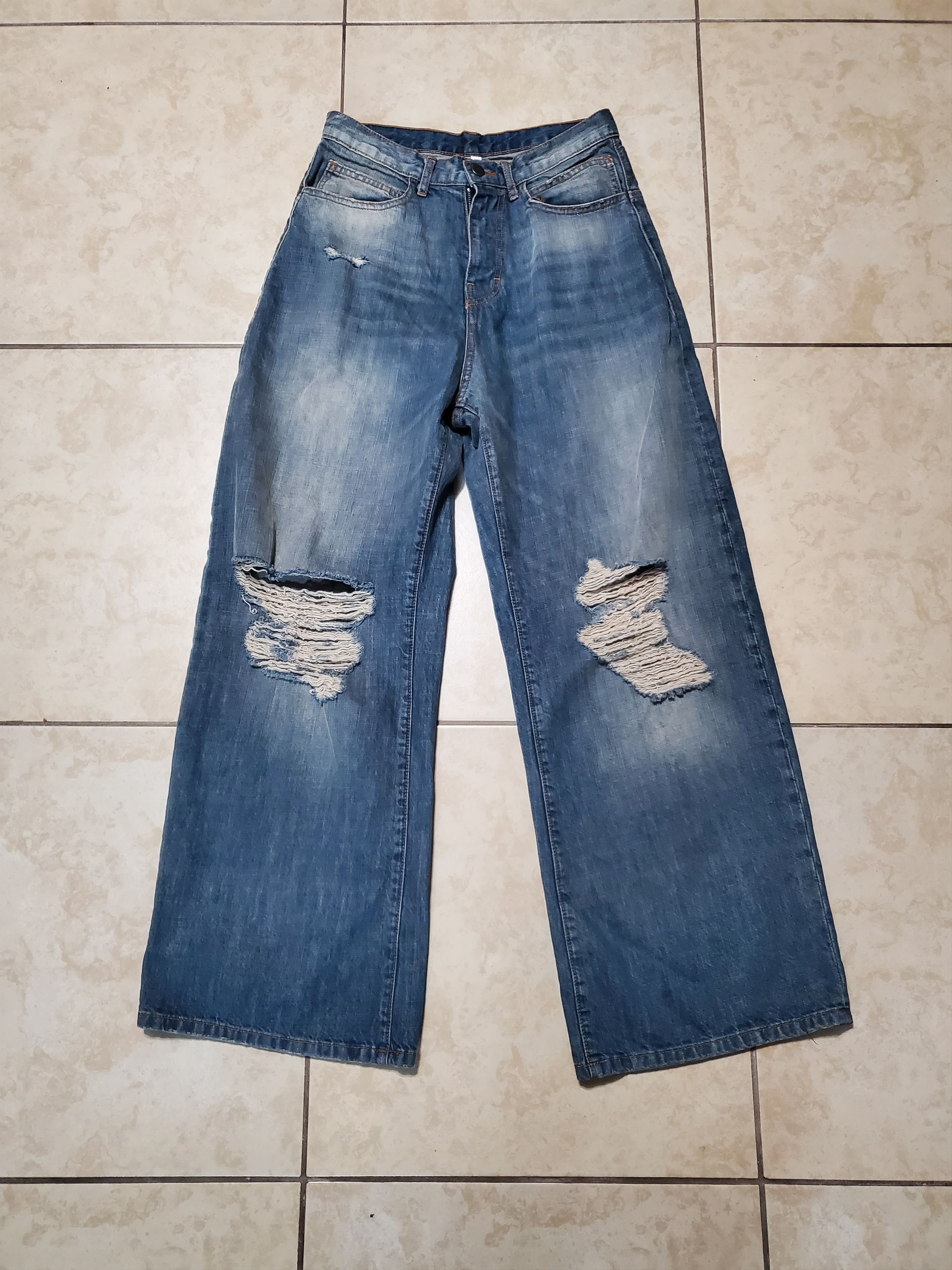 Avant Garde × Balenciaga Ryan Lim Entacher Blue Oversized Distressed ...