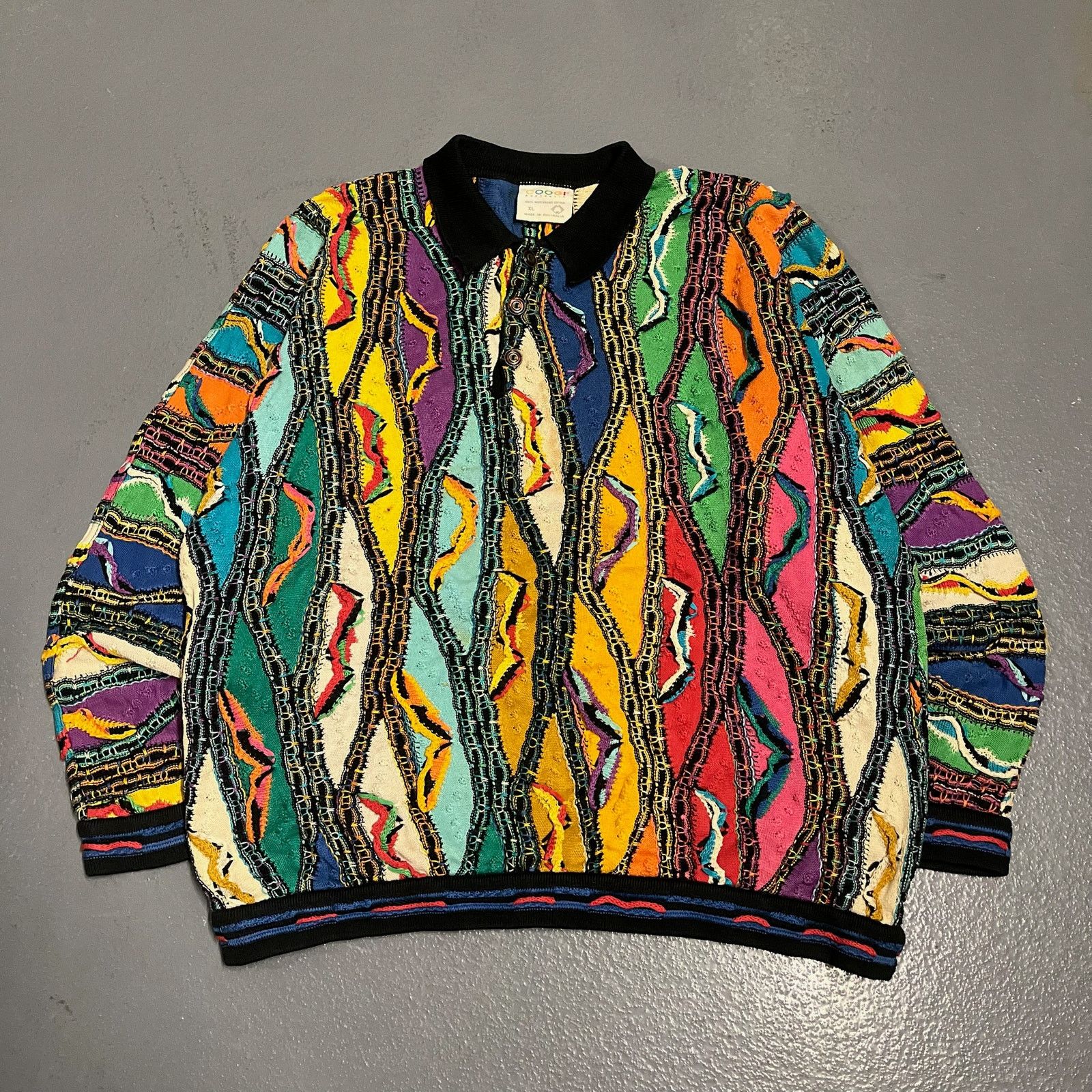 Coogi × Vintage Crazy Vintage 90s Coogi Australia Polo Sweater Hip-Hop! | Grailed