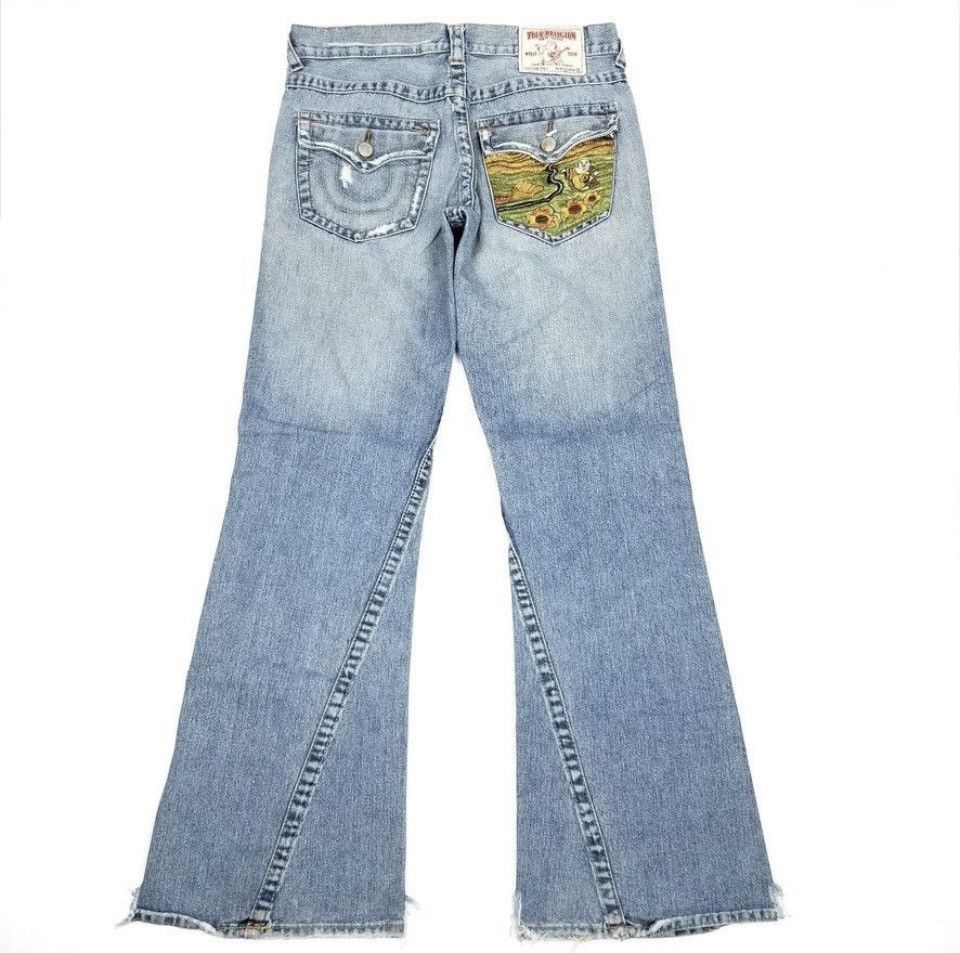 True Religion × Vintage Rare True Religion Joey Embroidered Patch Flare ...