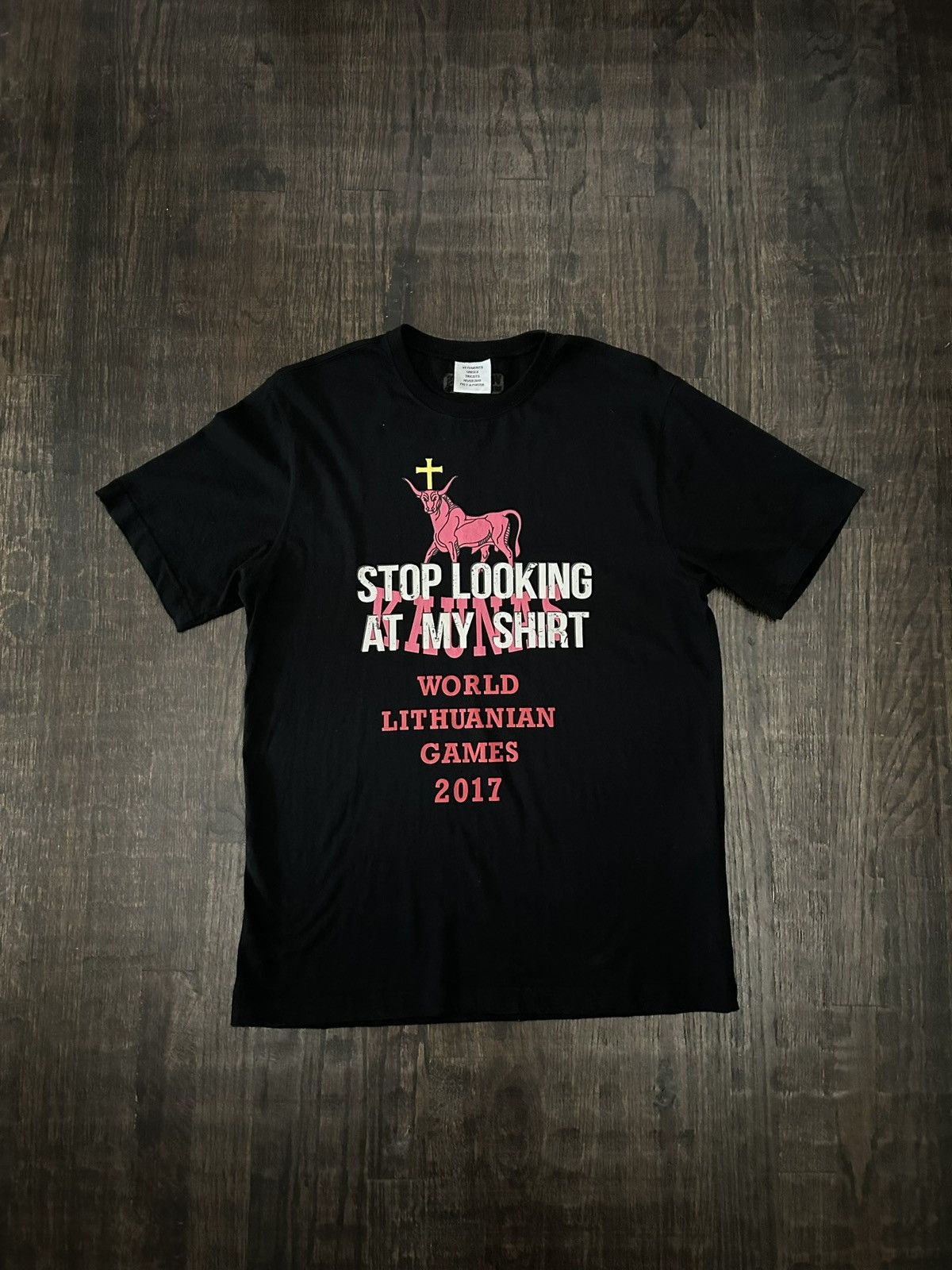 Vetements Vetements FW19 “Stop Looking At My Shirt” | Grailed Vetements Vetements FW19 “Stop Looking At My Shirt” | Grailed