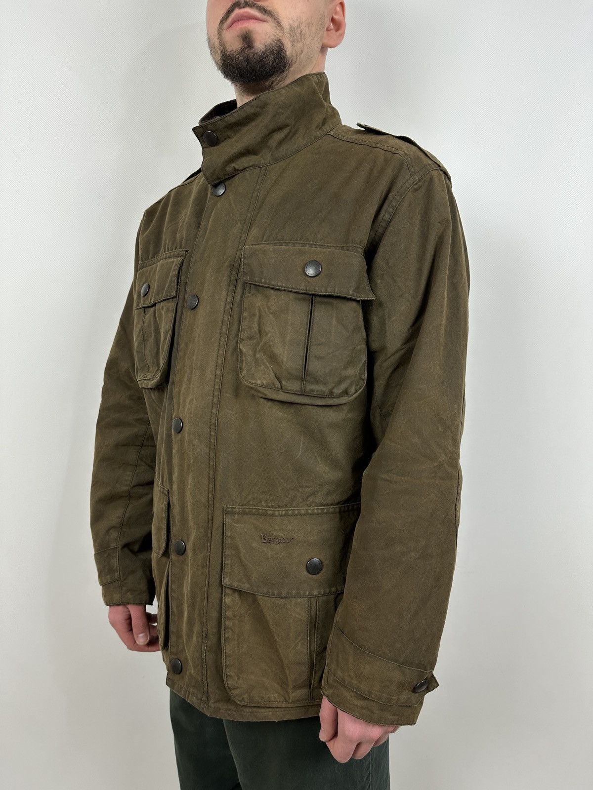 Barbour × Vintage Barbour Trooper Waxed Coat Jacket | Grailed