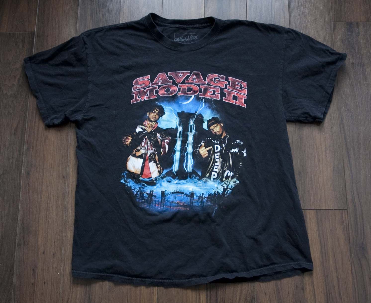 Streetwear Savage Mode II T Shirt 21 Savage Metro Boomin Size XL | Grailed