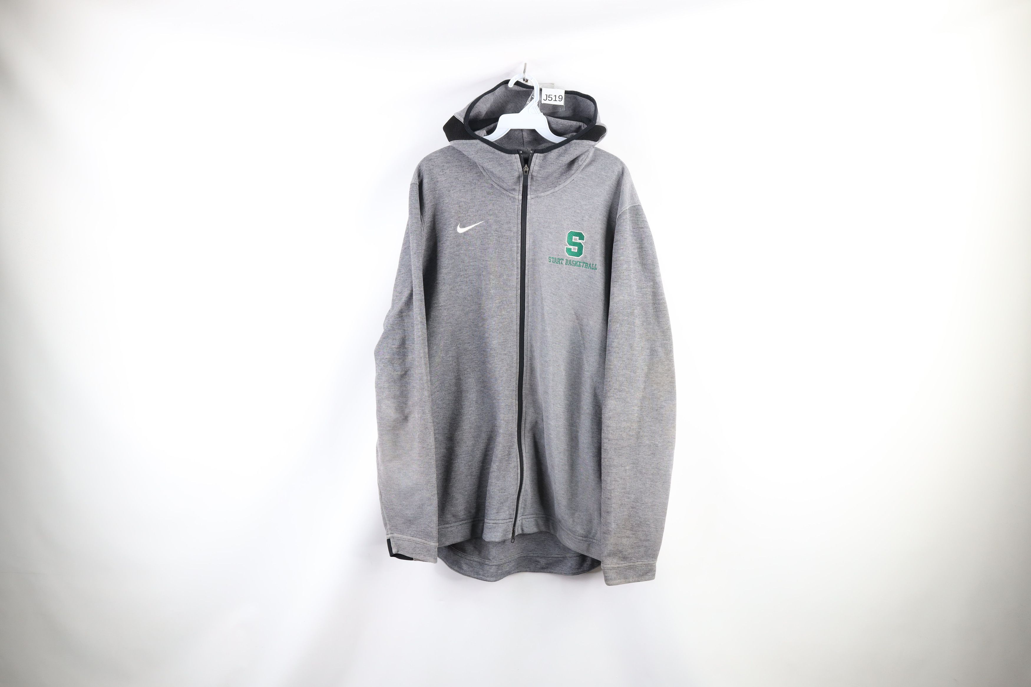 Nike Nike University Basketball Showtime Full Zip Hoodie Gray | Grailed