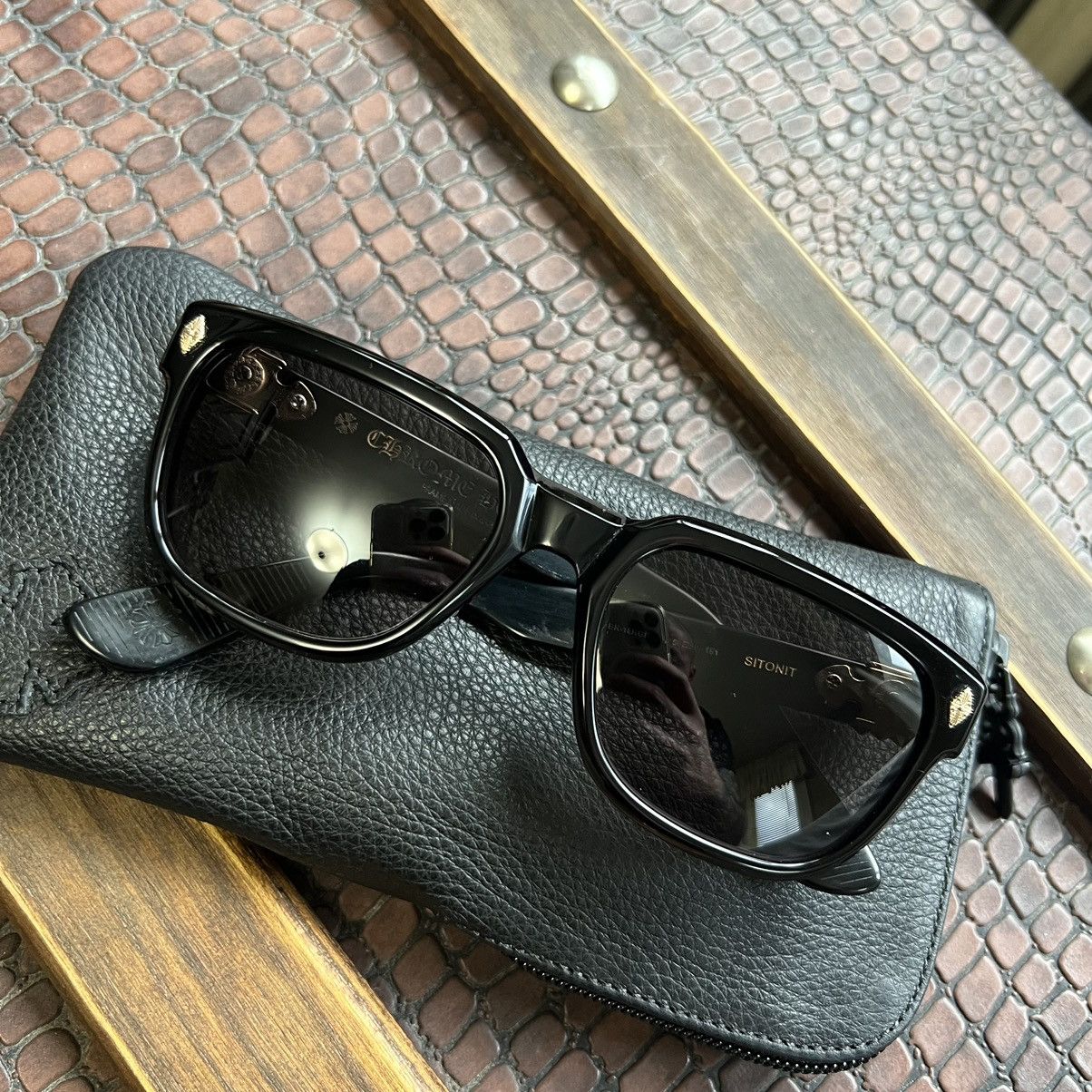 Chrome Hearts Chrome Hearts SitOnIt Sunglasses Black | Grailed