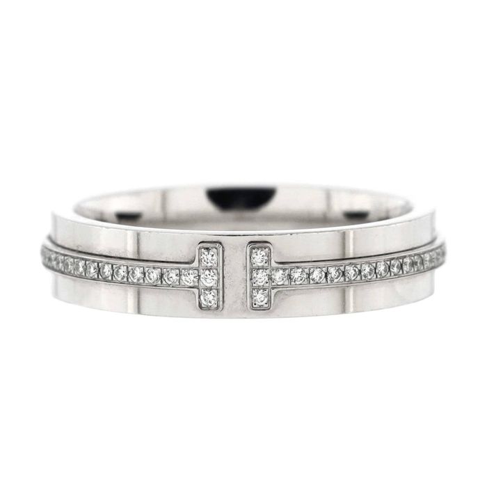 Tiffany & Co. Tiffany T Ring 18K White Gold and Diamonds Narrow | Grailed