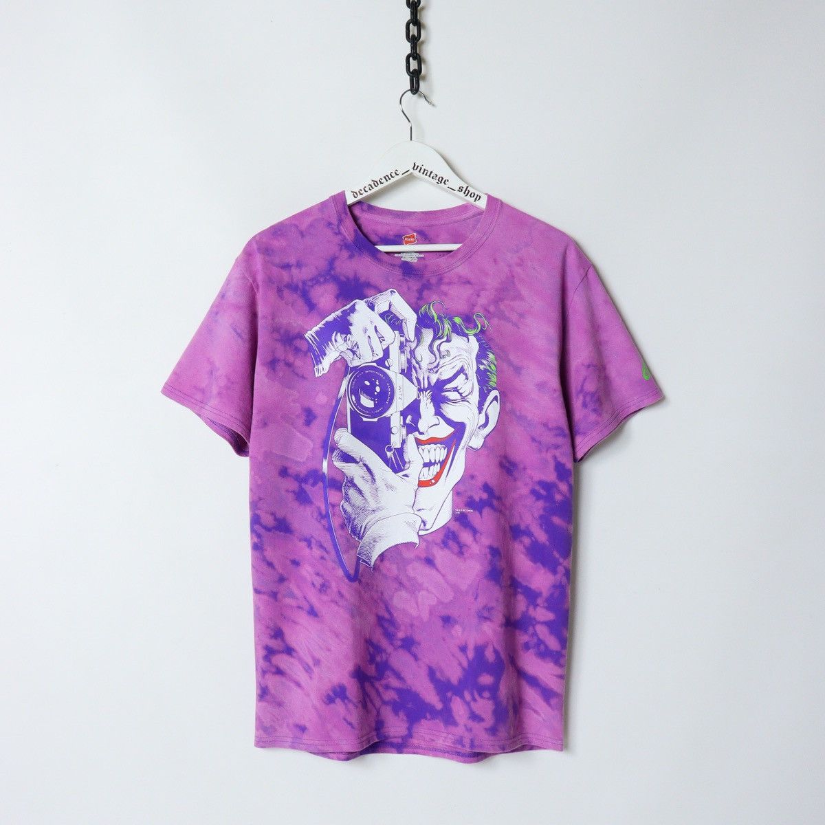 Movie Custom Bleach TieDye Joker Graphic T-shirt Rare Print Batman ...