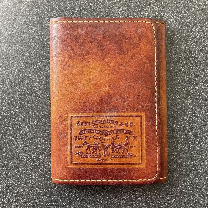 Vintage Levi's Leather Wallet 1970s Tri Fold Suede Rare Vintage | Grailed