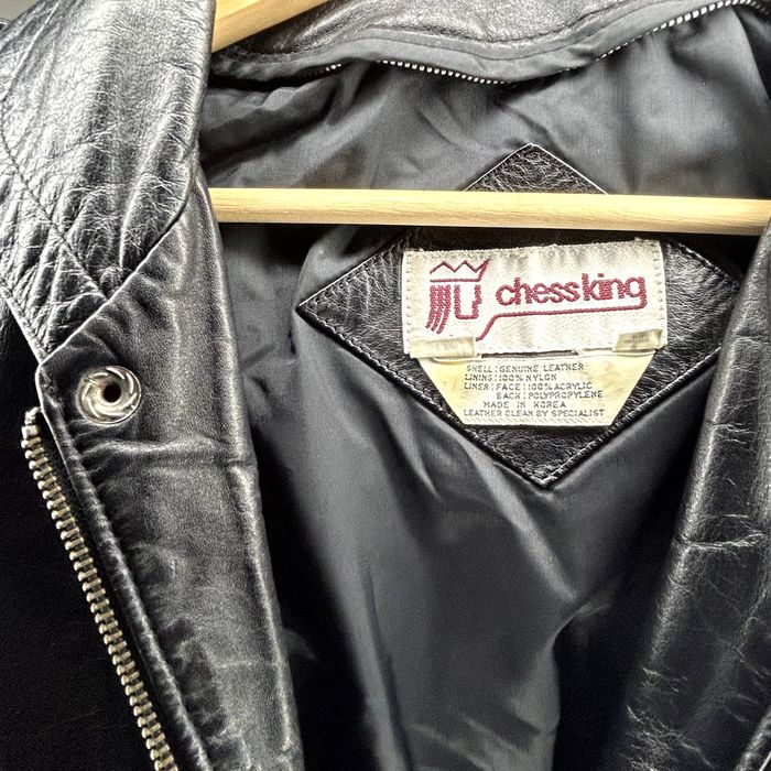 Vintage Chess King Vintage Black Leather Jacket | Grailed
