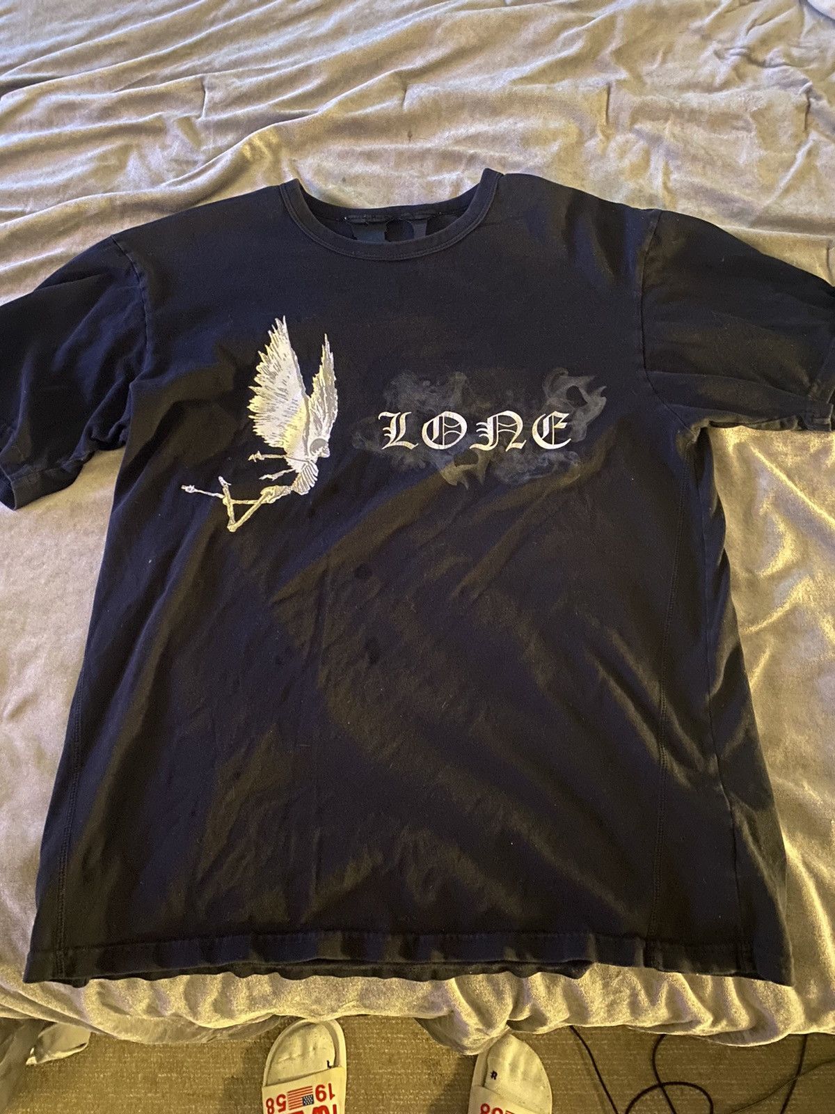 Vlone Vlone flying skeleton Tshirt | Grailed