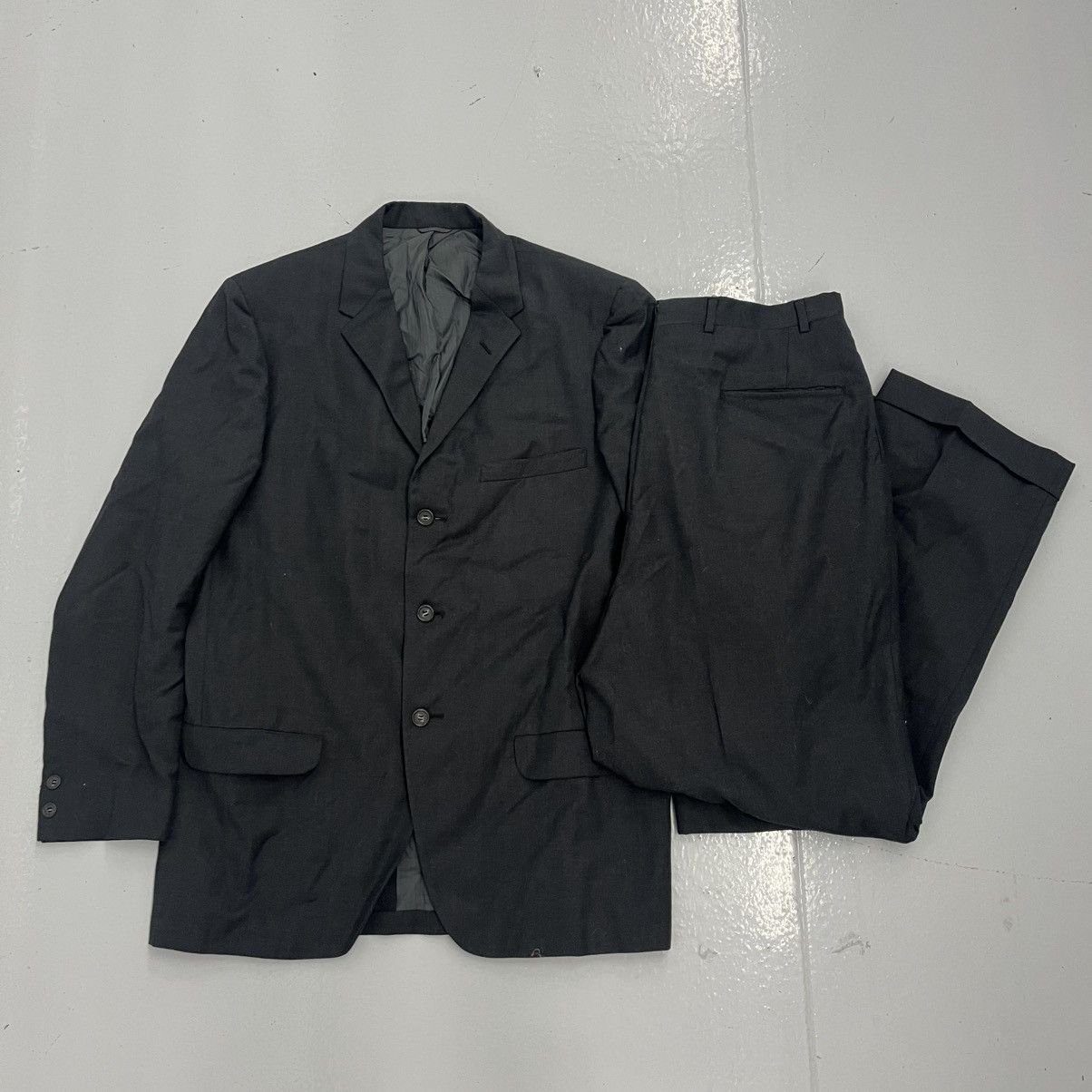 Other Vintage 50s Hugh Austin's Black Wool 3-Button 2-Piece Suit | Grailed