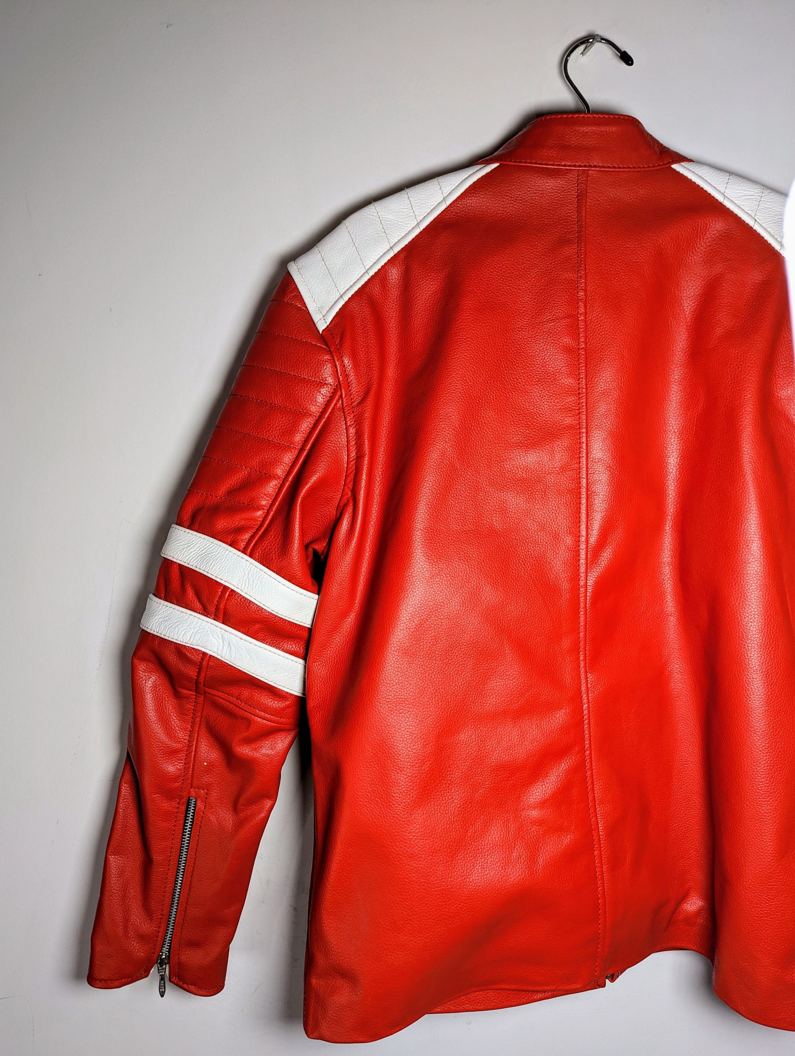 Genuine Leather × Leather Jacket × Streetwear 🔥💀 RED LEATHER JACKET ...