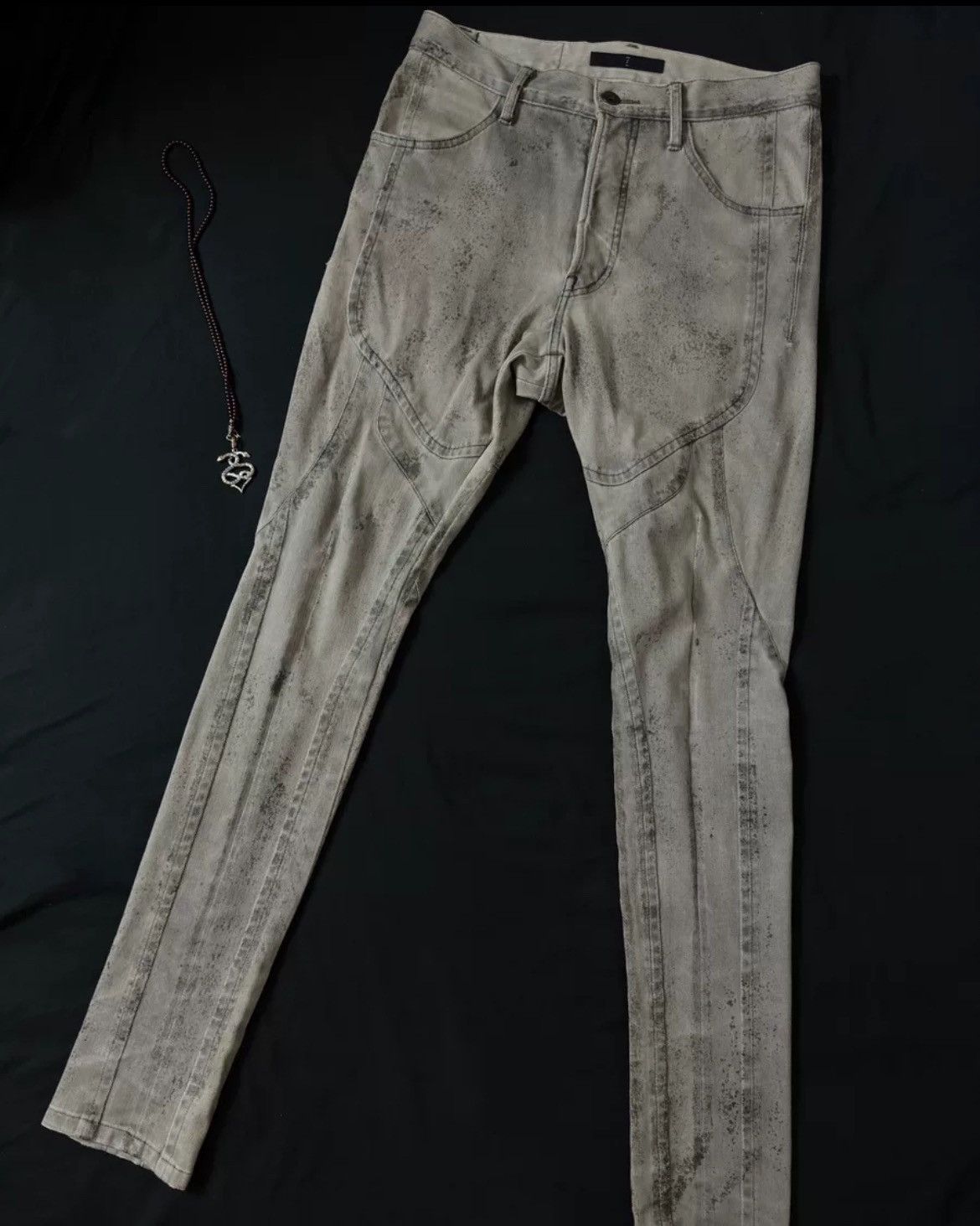 Julius Julius main line skinny mottled jeans | Grailed