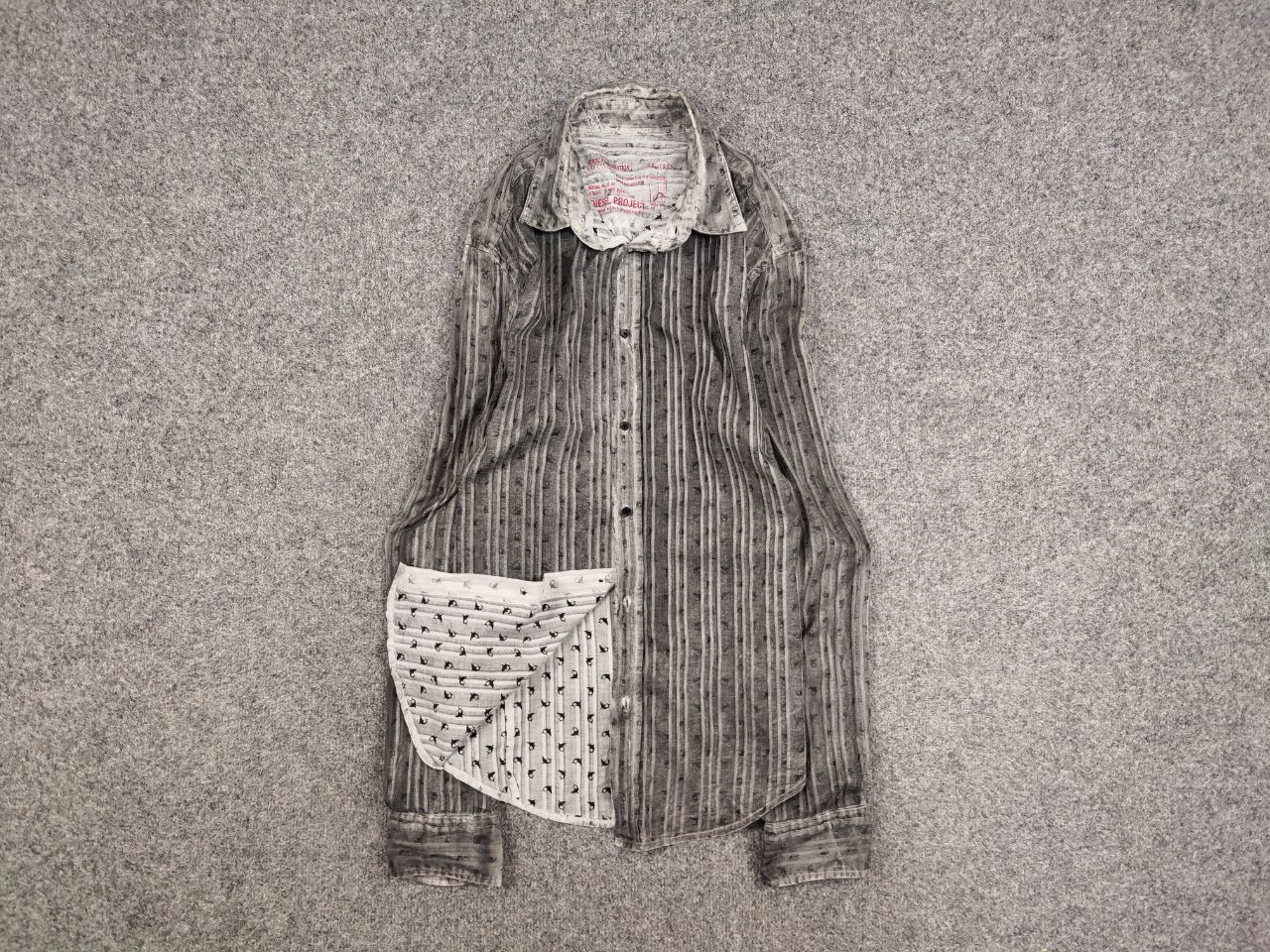 Diesel Rare Diesel Project Gray shirt with Light monogram Logo | Grailed