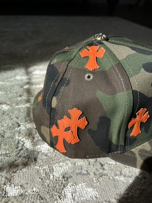 Chrome Hearts Chrome Hearts Camo Orange Cross Patch Hat | Grailed
