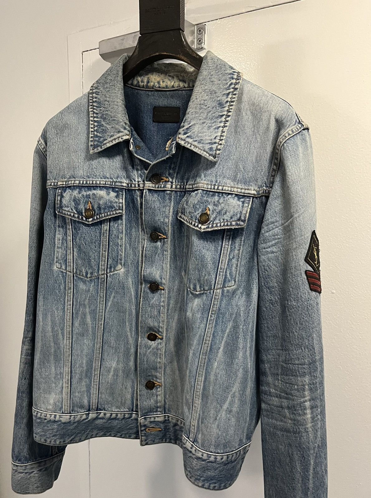 Saint Laurent Paris Incredible Denim Jacket YSL Patch | Grailed